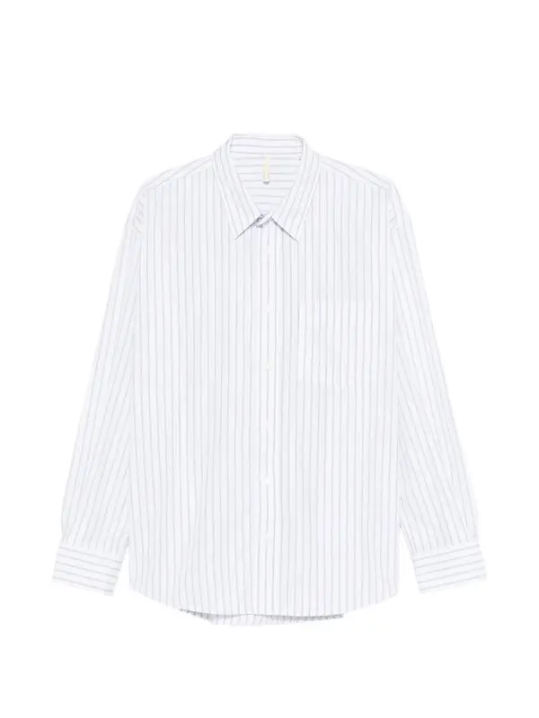 SUNFLOWER Regular-fit Poplin Shirt With Wide Placket & Chest Pocket