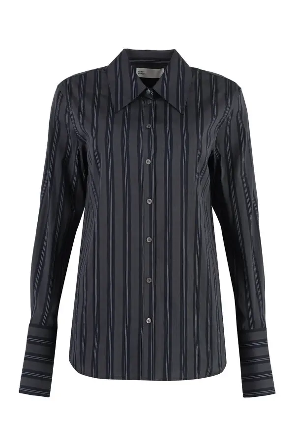 Tory Burch Striped Cotton Button-front Shirt For
