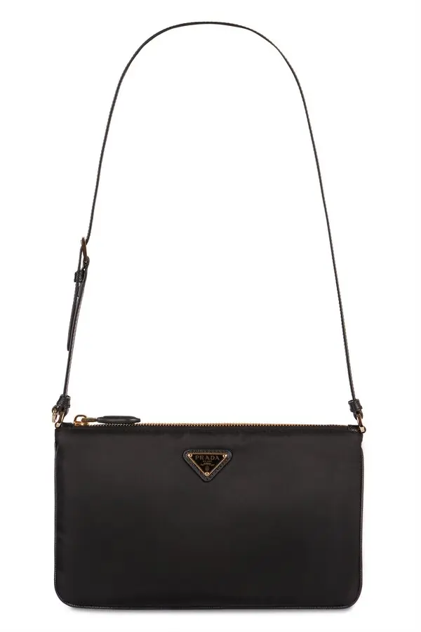 Prada Re-nylon Mini Shoulder Handbag With Gold-tone Hardware