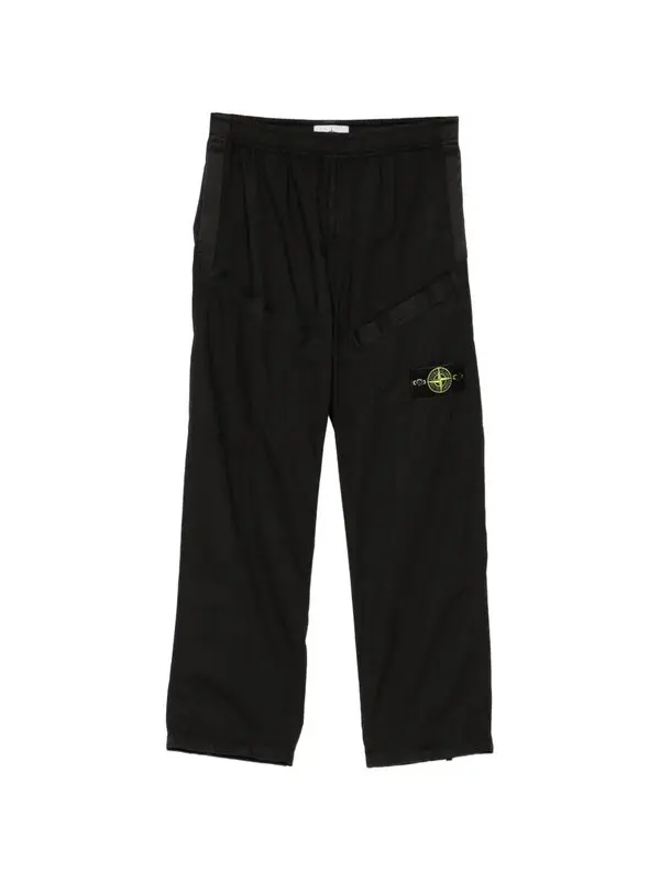 Stone Island Compass Patch Cargo Pants - Black