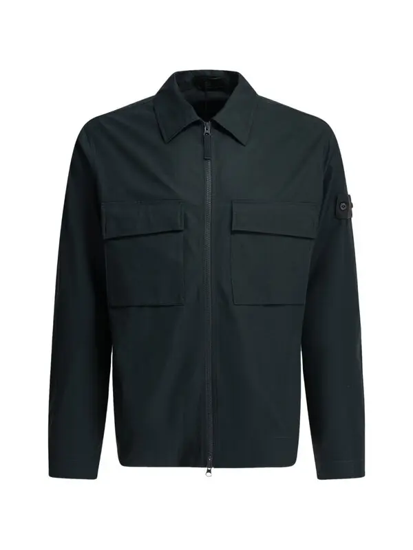 Stone Island Logo-patch Zip-up Jacket - Navyblue