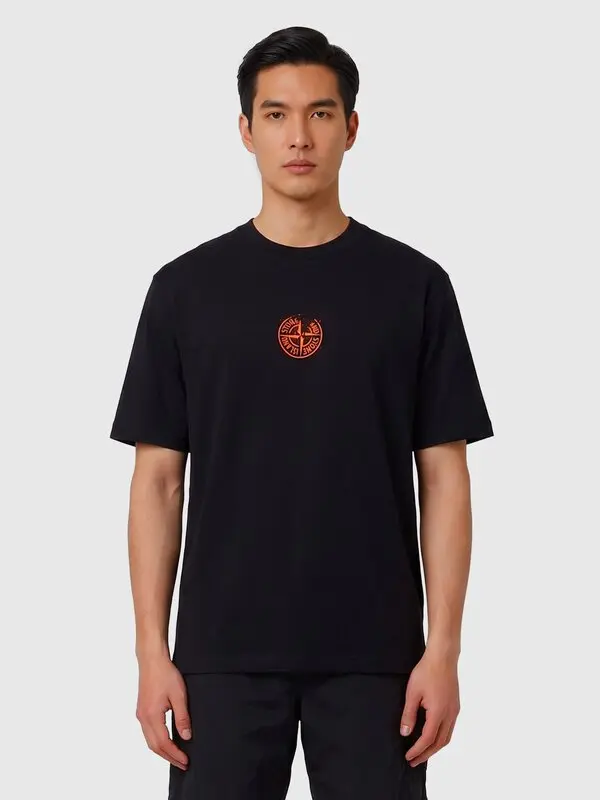 Stone Island Logo-print T-shirt - Black