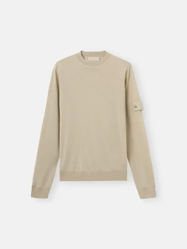 Stone Island Logo-patch Sweater - Beige