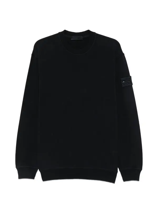 Stone Island Logo Patch Crewneck Sweater - Navyblue