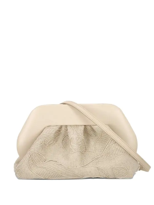 THEMOIRE Baguette" Leather Mini Shoulder Bag - Bianco