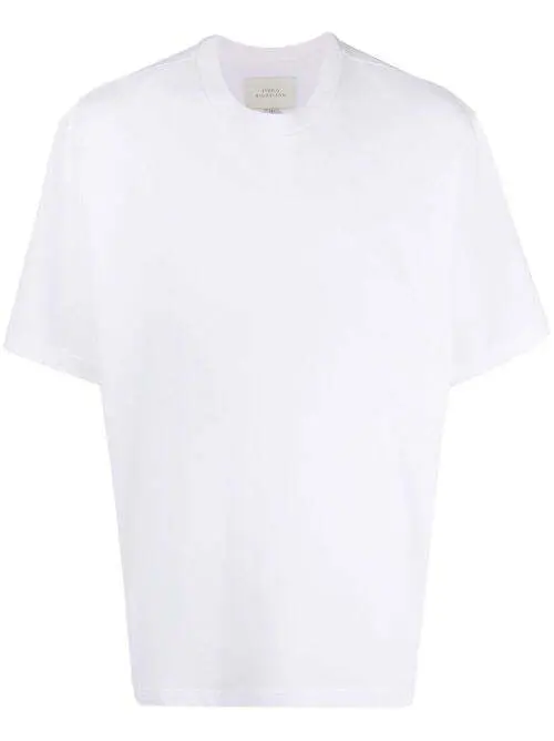 Studio Nicholson Cotton Crew Neck T-shirt With Rear Logo Stamp