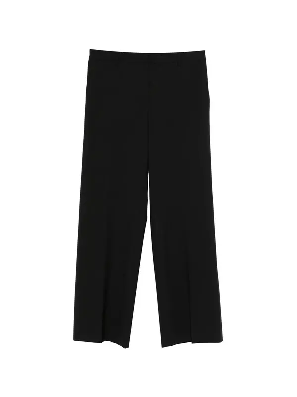 PT TORINO Soft Wool-blend Trousers With Zip And Hook Closure - Nero