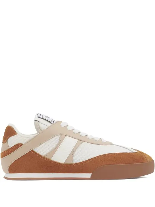 Chloé Lace-up Mesh And Suede Sneakers - Marrone