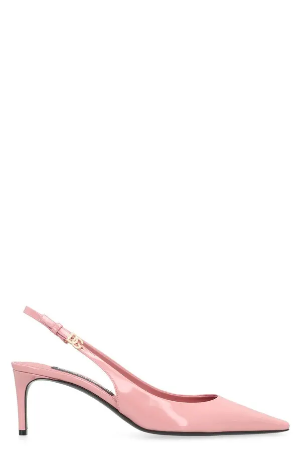 Dolce & Gabbana Calf Leather Slingback Pumps With Adjustable Buckle Strap