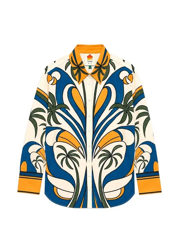 Farm Rio Long-sleeved Tropical Print Shirt - Multicolor