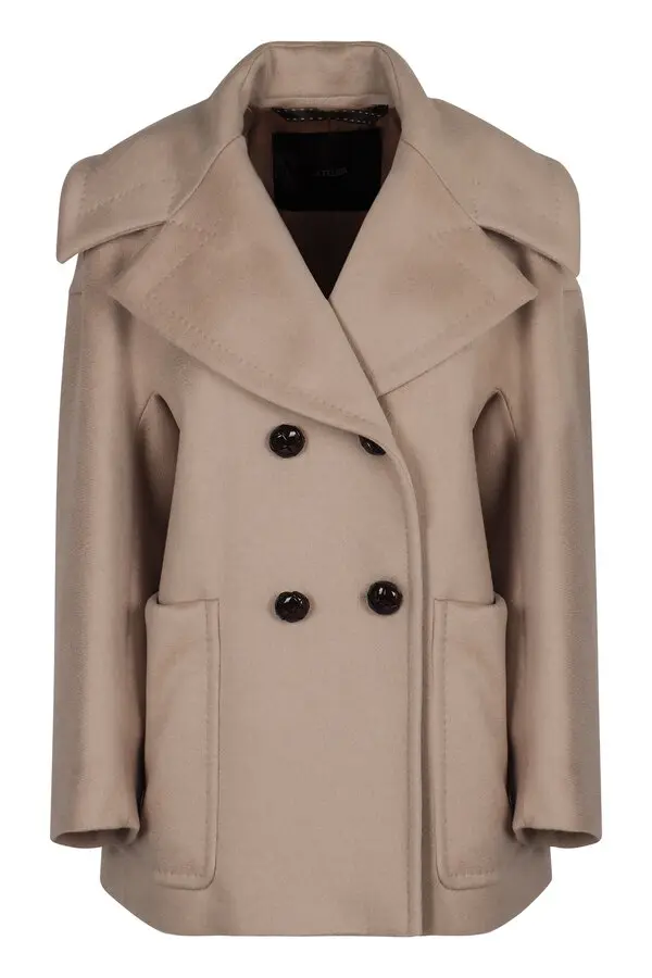 Max Mara Cashmere Double-breasted Jacket - Sand