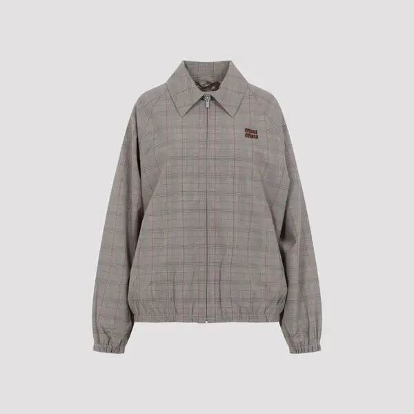 Miu Miu Virgin Wool Blouson Bomber Jacket