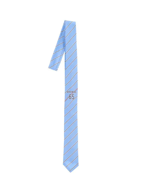 Thom Browne 100% Silk Striped Neck Tie