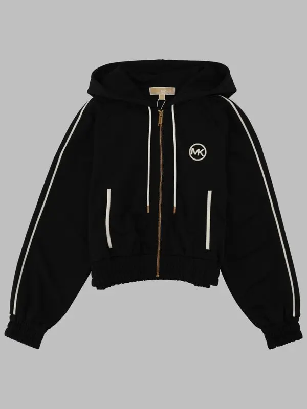Michael Kors Zip-up Hooded Jacket With Contrast Piping