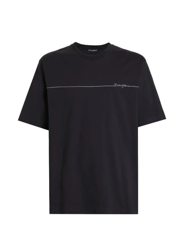 Dolce & Gabbana Crewneck Short-sleeve T-shirt - Bluscurism