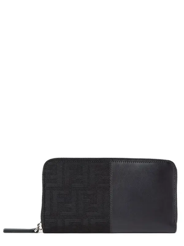 Fendi Mini Zipped Wallet 10 Cm X 19 Cm X 2 Cm With Three Compartments, Card Slots & Zip Pocket