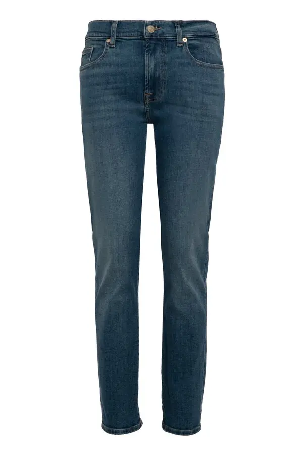 7 For All Mankind Relaxed Skinny Slim Jeans With Mid-rise - Denim