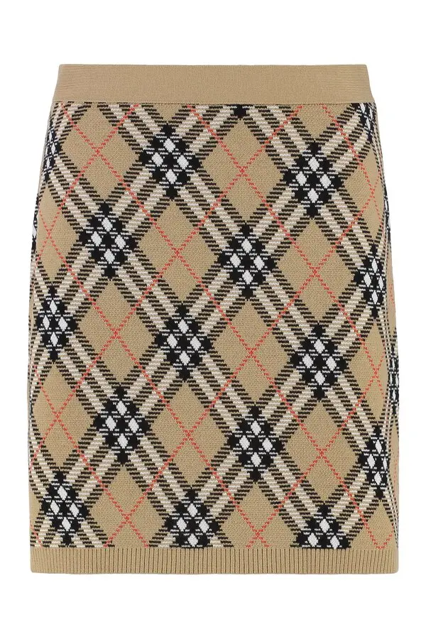 Burberry Check Knit Mini Skirt