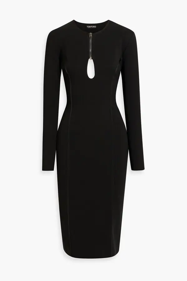 TOM FORD Cutout Stretch-knit Midi Dress