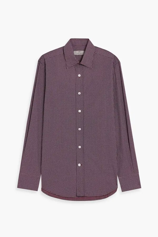 Canali Printed Cottonpoplin Shirt
