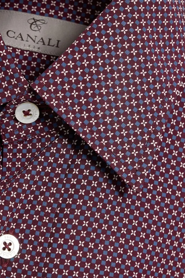 Canali Printed Cottonpoplin Shirt
