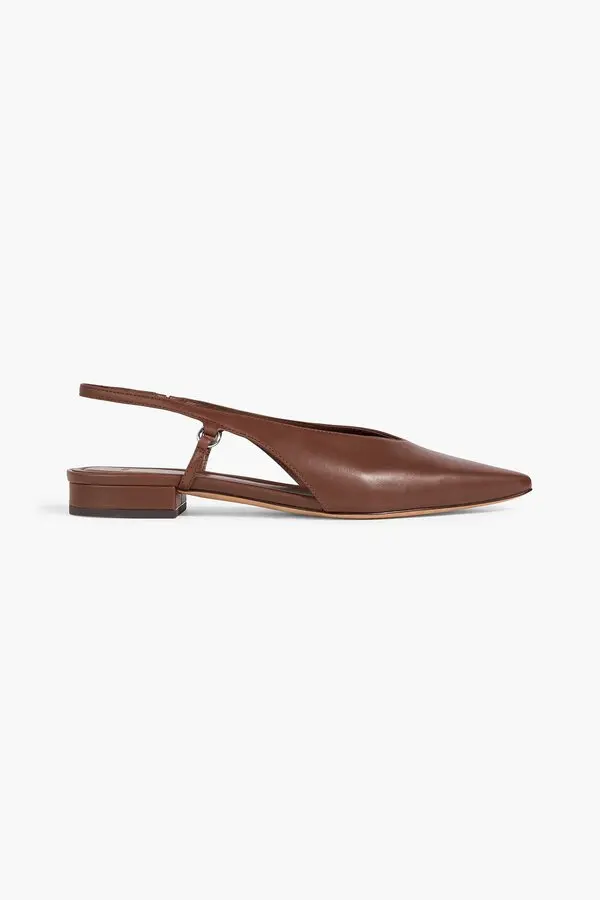 Vince Ines Leather Slingback Pointtoe Flats