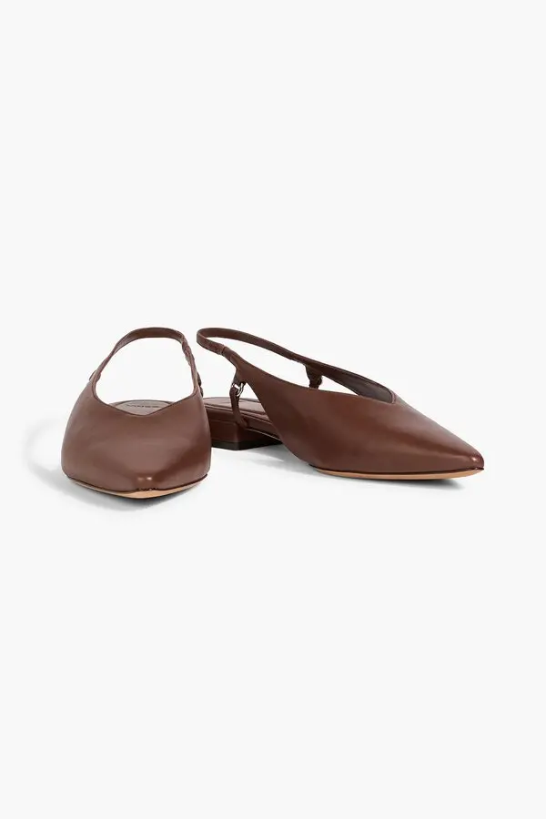 Vince Ines Leather Slingback Pointtoe Flats
