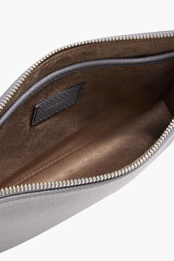 SERAPIAN Pebbled Leather Clutch