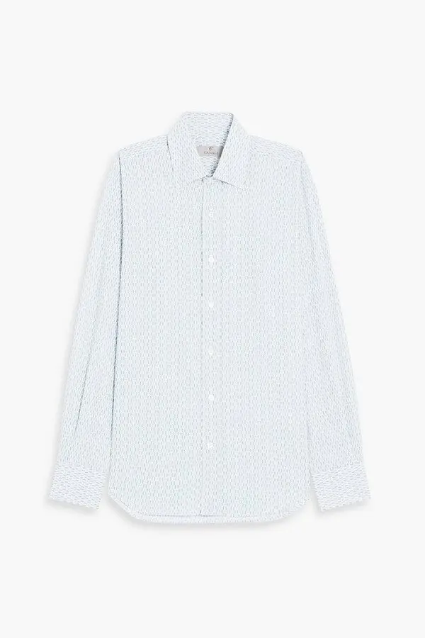 Canali Printed Cottonpoplin Shirt