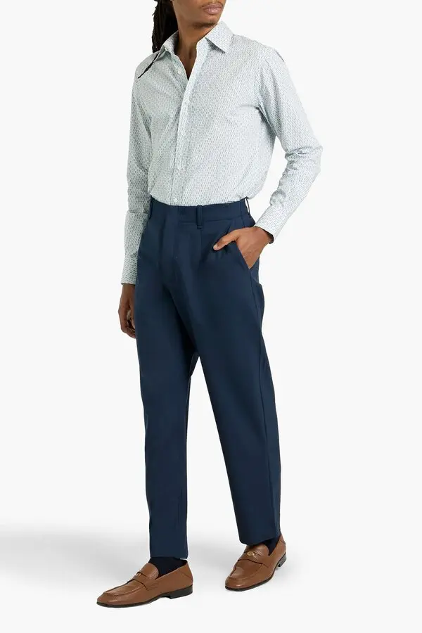 Canali Printed Cottonpoplin Shirt