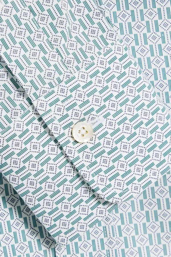 Canali Printed Cottonpoplin Shirt