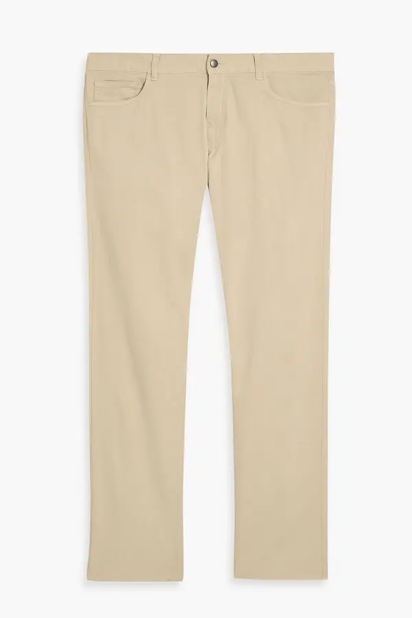 Canali Cottonblend Twill Chinos - Sand