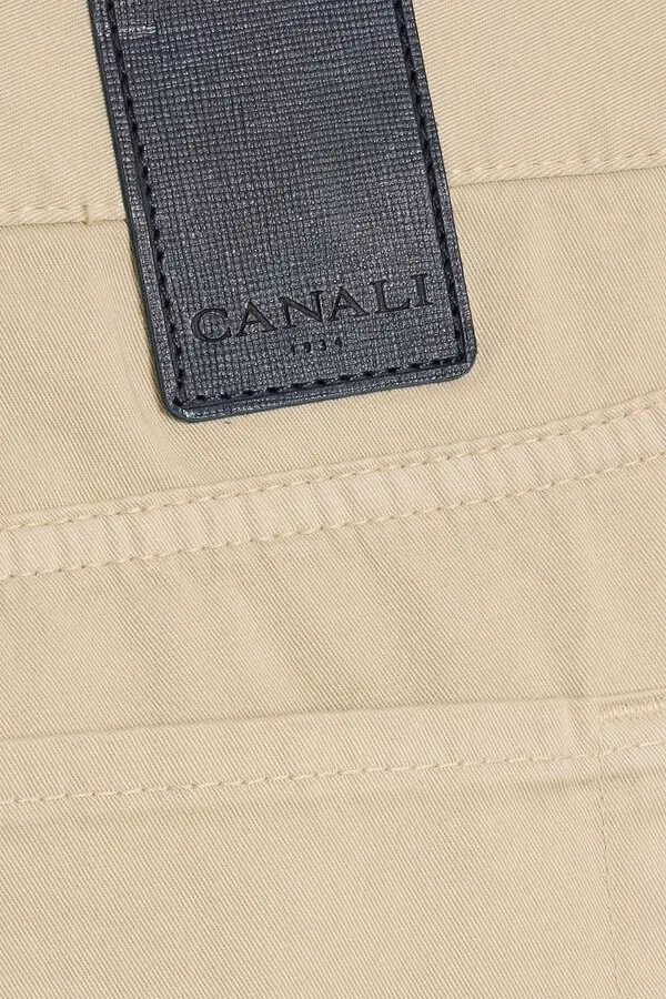 Canali Cottonblend Twill Chinos - Sand