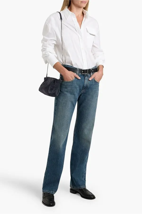Brunello Cucinelli Embellished Cotton-blend Poplin Shirt