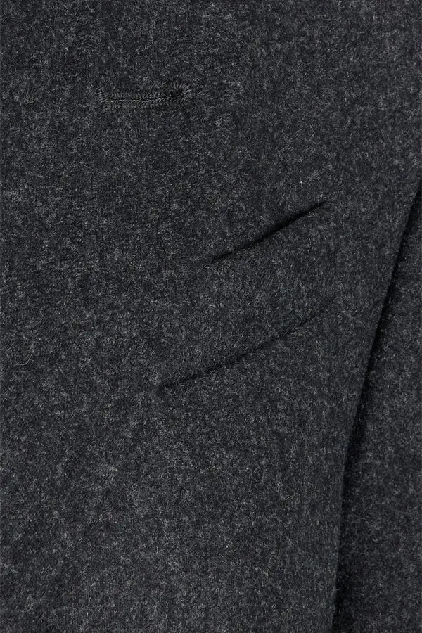 Brunello Cucinelli Doublebreasted Crochettrimmed Woolfelt Blazer