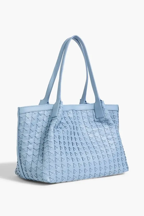 SERAPIAN Secret Mosaico Small Woven Leather Tote