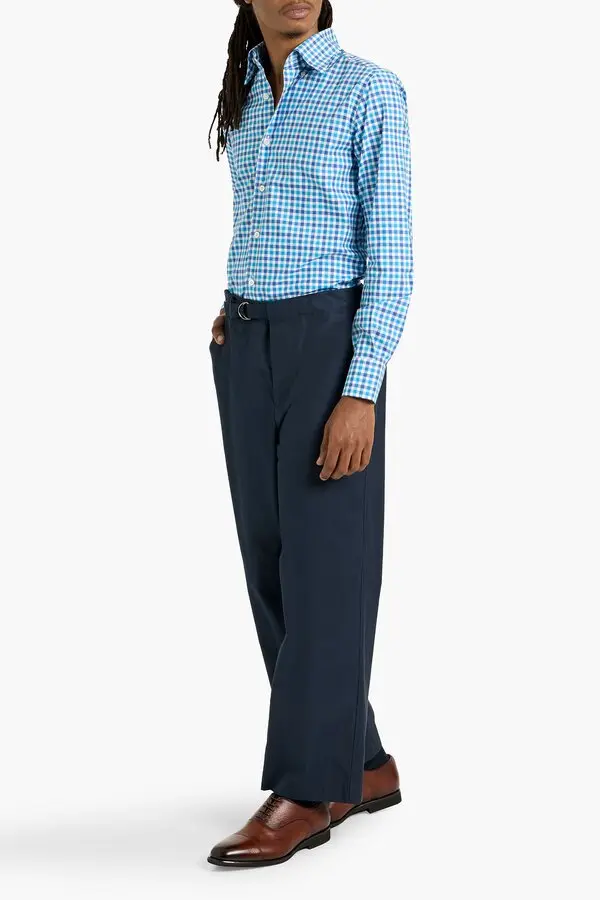 Canali Checked Cottonpoplin Shirt