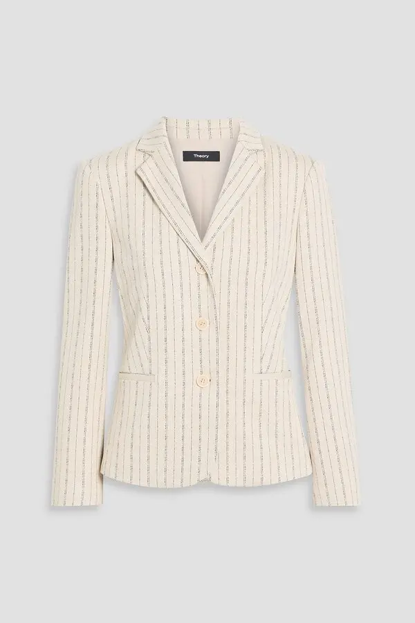 Theory Striped Crepejersey Blazer