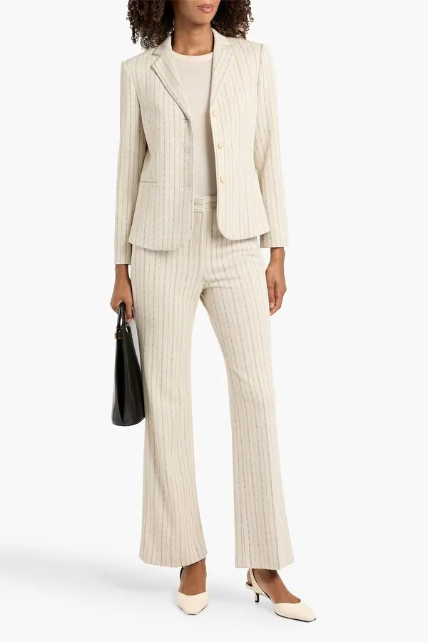 Theory Striped Crepejersey Blazer