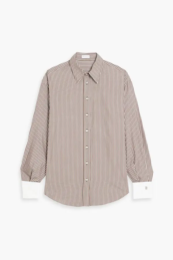 Brunello Cucinelli Striped Cotton And Silk-blend Shirt