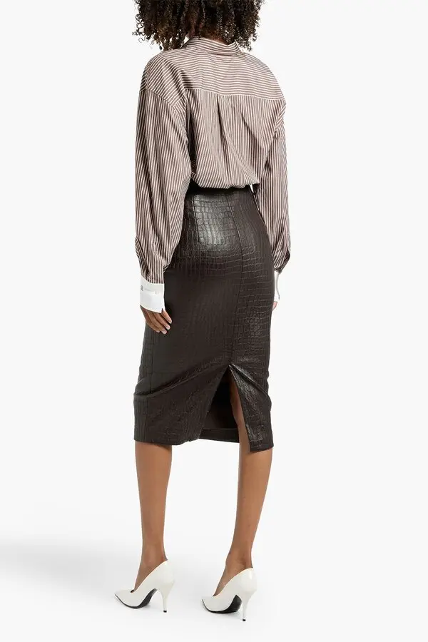 Brunello Cucinelli Striped Cotton And Silk-blend Shirt