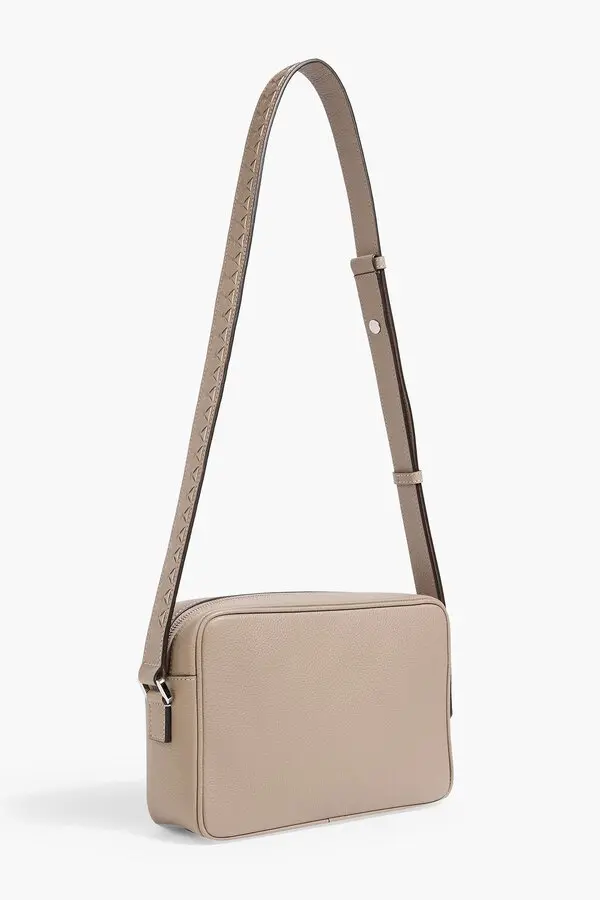 SERAPIAN East West Pebbledleather Messenger Bag - Beige