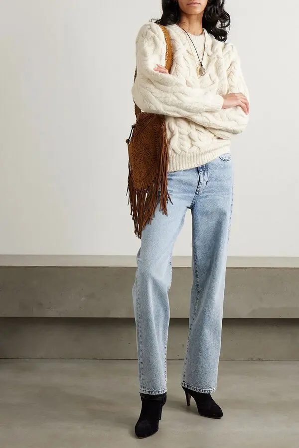 Isabel Marant Étoile Basiliane Cableknit Woolblend Sweater