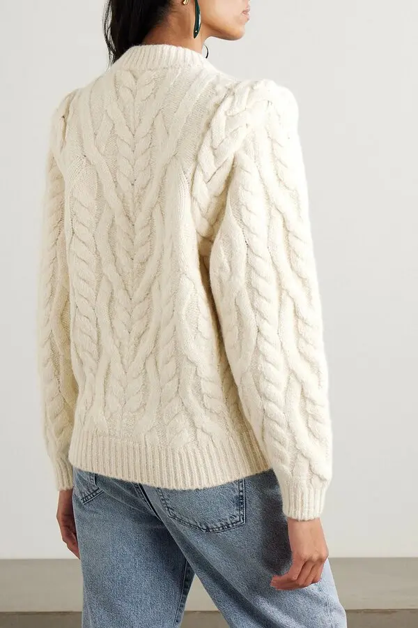 Isabel Marant Étoile Basiliane Cableknit Woolblend Sweater