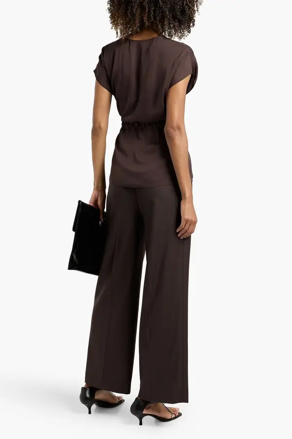 Theory Silk Wrap Top