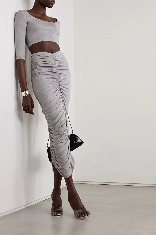 Norma Kamali Cropped Stretchjersey Top