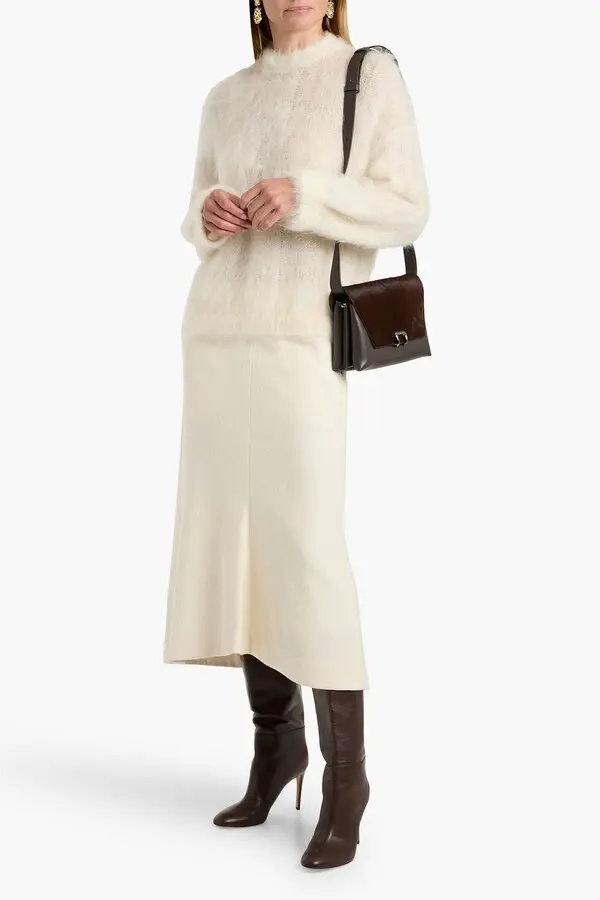 Brunello Cucinelli Brushed Mohair And Silkblend Mockneck Sweater