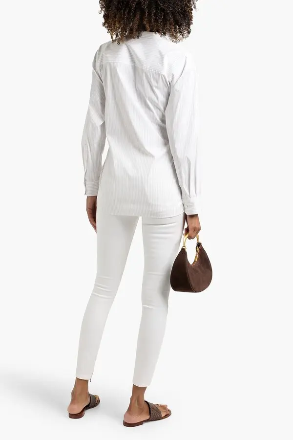 Theory Striped Cottonblend Poplin Shirt