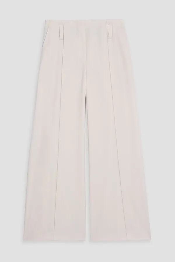 Brunello Cucinelli Wool And Mohair-blend Twill Wide-leg Pants