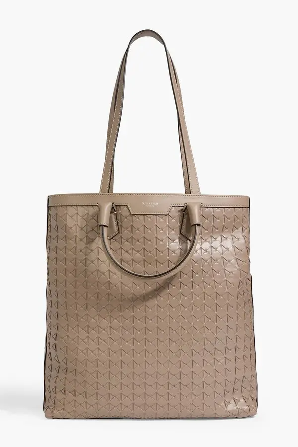 SERAPIAN Day Woven Leather Tote